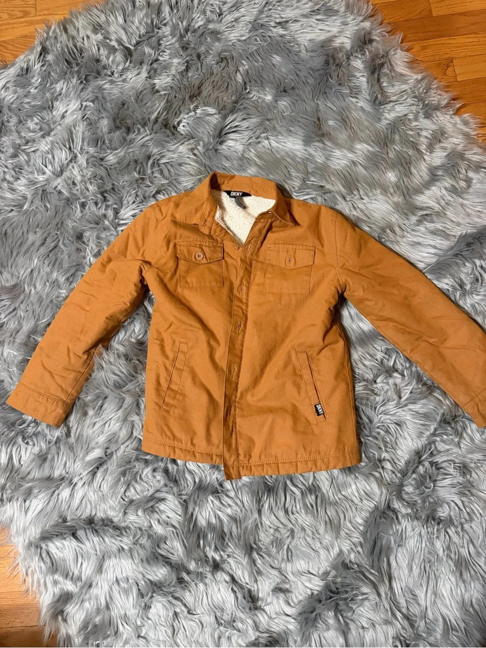 Dkny | Jackets & Coats | Dkny Boys Caramel Brown Sherpacollar Field ...
